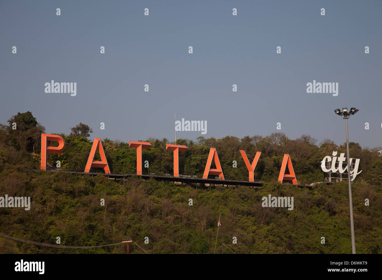 City name neon sign, Pattaya, Thailand Stock Photo - Alamy