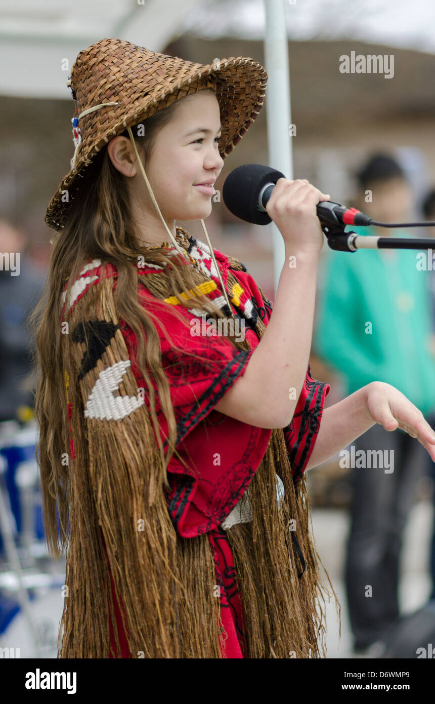 Coast Salish singer activist Ta'Kaiya Blaney Stock Photo - Alamy