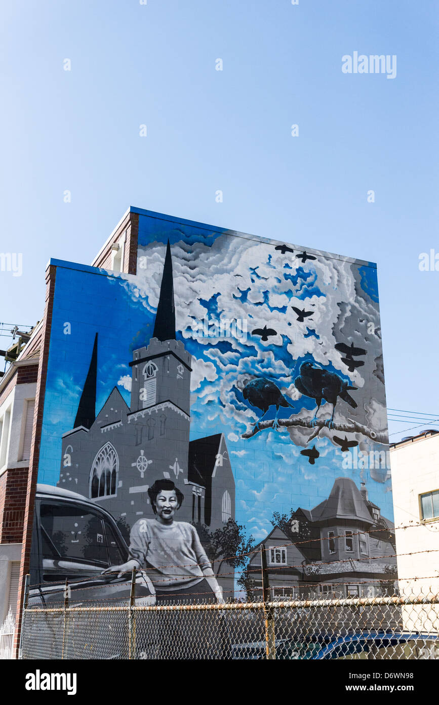 Mural called "Crow Highway Stock Photo - Alamy