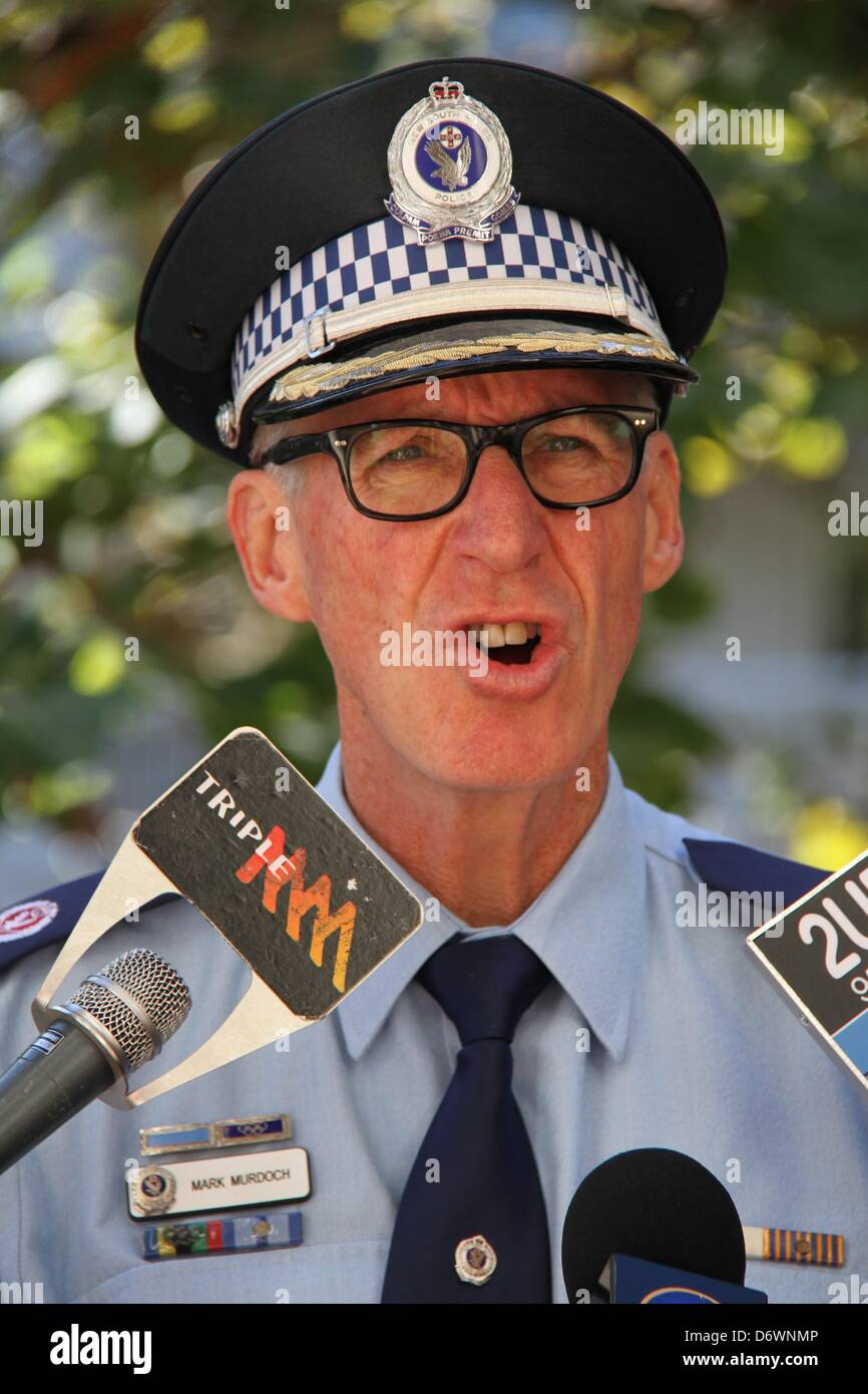 Sydney, Australia. 24th April, 2013. NSW Police address the media ahead ... Sydney, Australia. 24th April, 2013. NSW Police address the media ahead ...