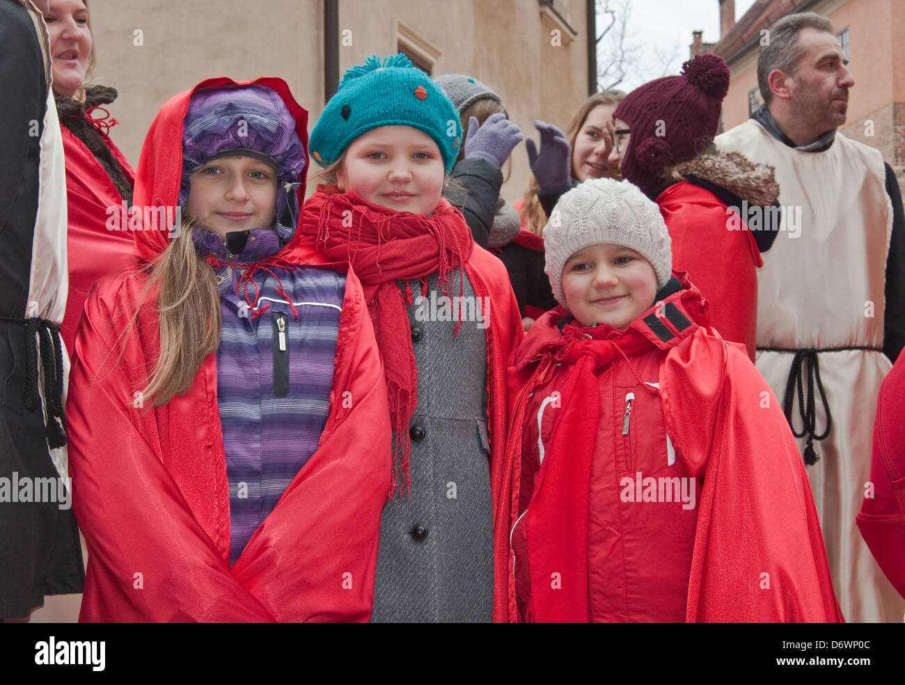 Children getting ready for Cavalcade of Magi, Epiphany Holiday ...
