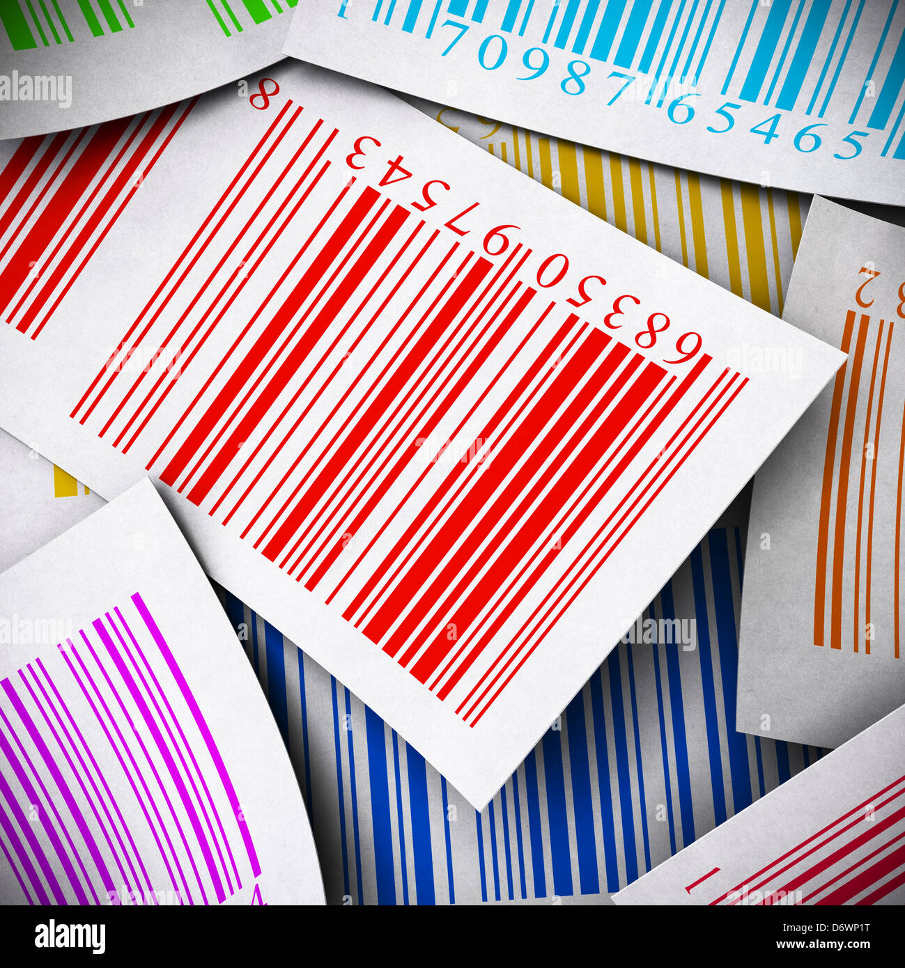 multicolored bar codes background square image Stock Photo - Alamy