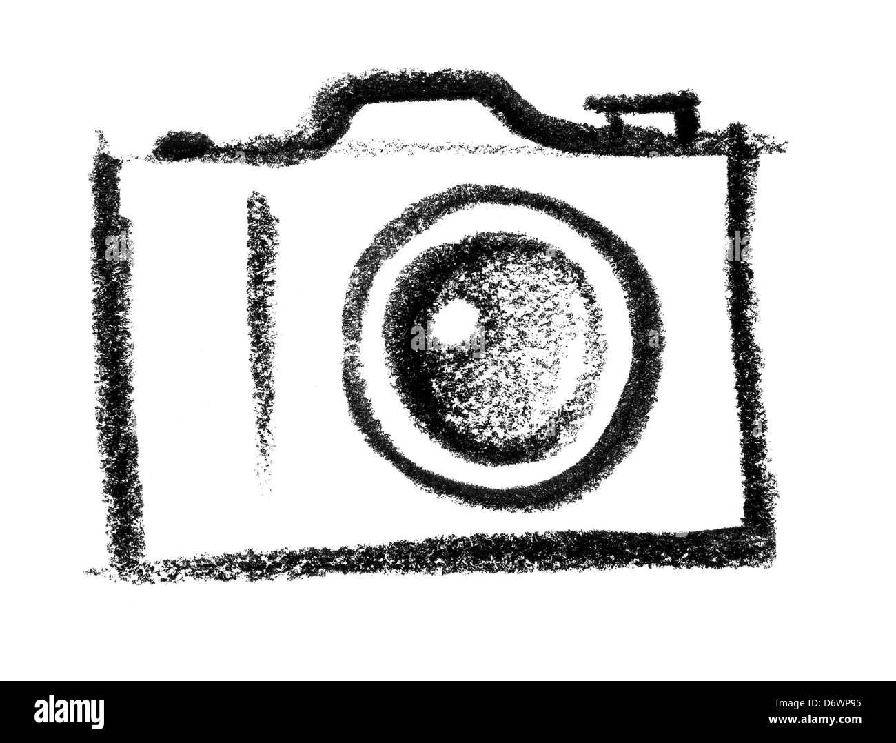 crayon-sketched illustration of a camera Stock Photo - Alamy