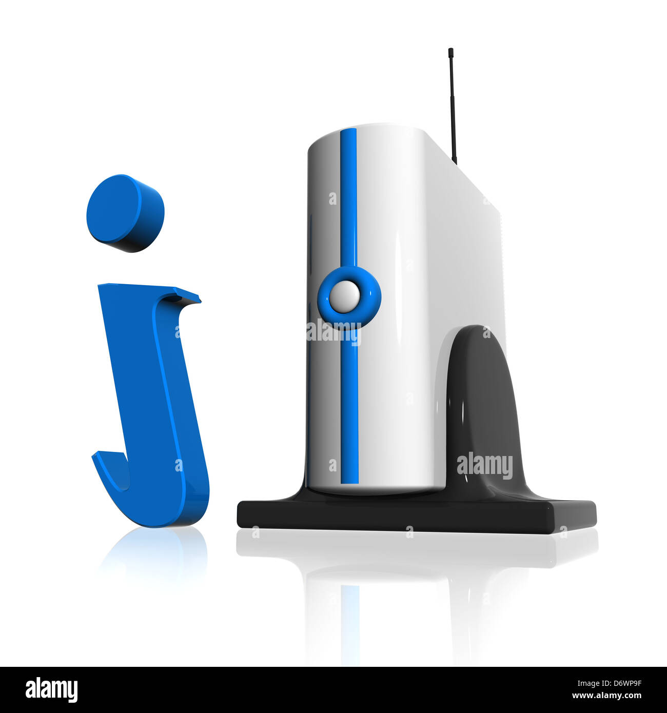 Computer modem antenna signal image Stock Photo - Alamy