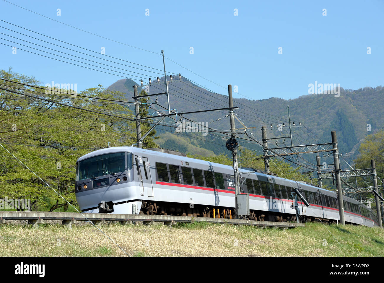 April 23, 2013, Hanno, Japan - A Seibu Railway Co.'s express train ...