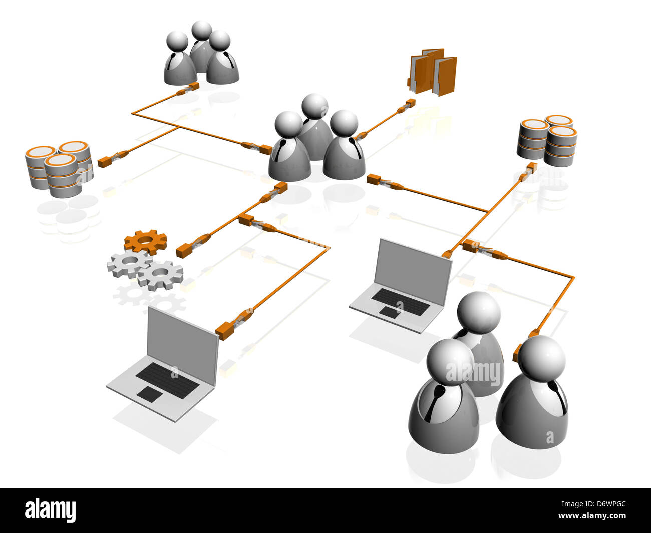 3d illustration of network Stock Photo - Alamy