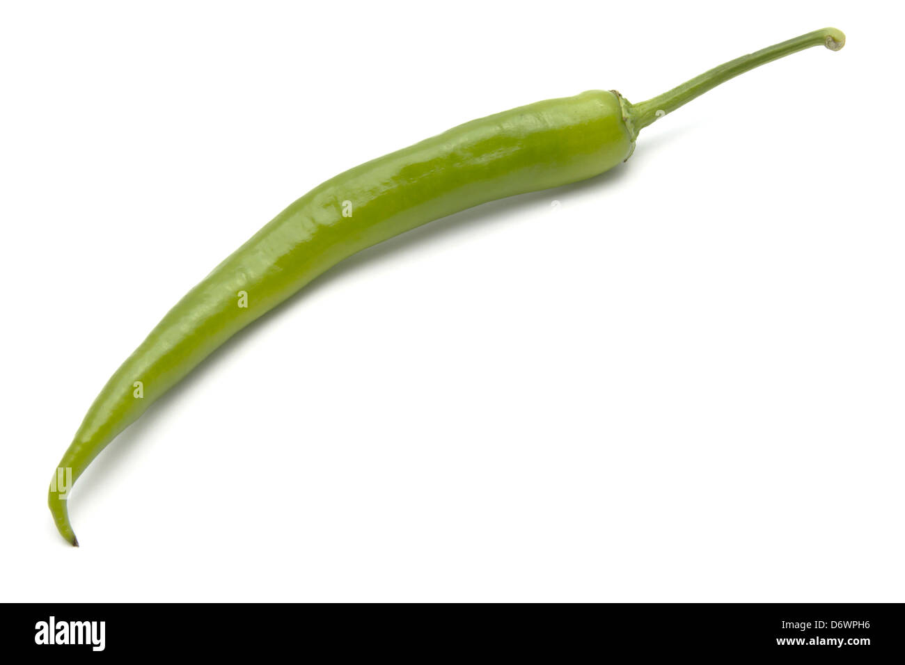 Fresh green chili isolated on white background Stock Photo - Alamy