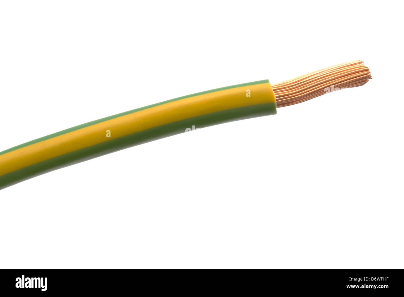 Electrical wire isolated on white background Stock Photo - Alamy