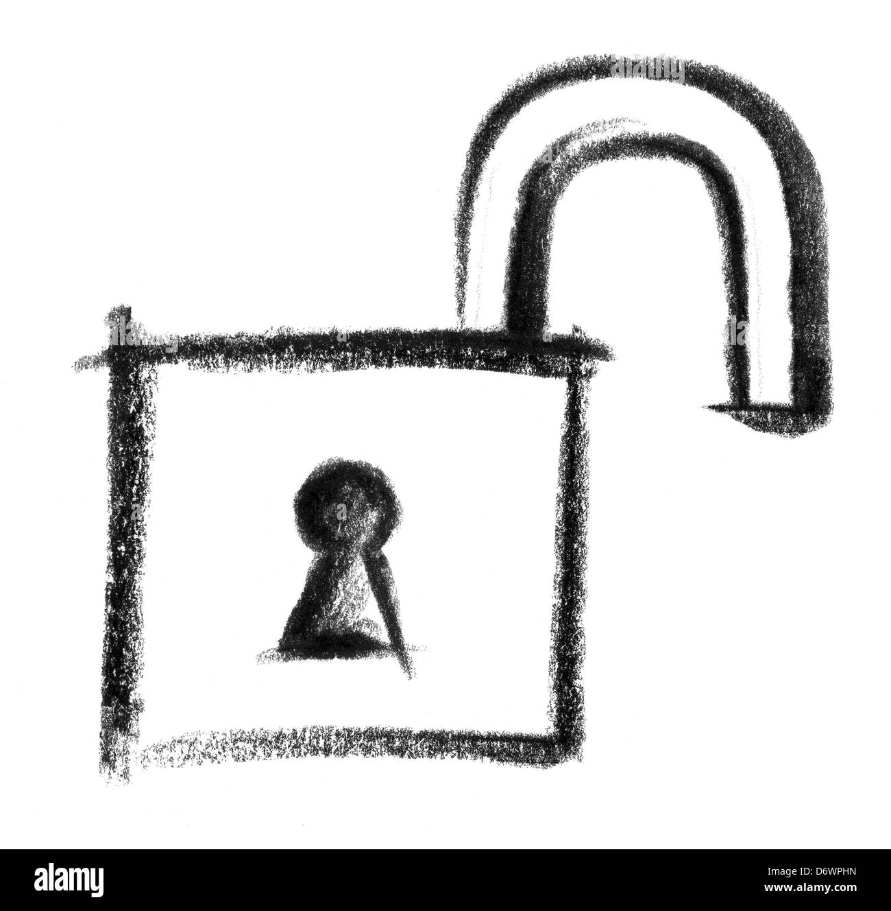 Padlock sketch hi-res stock photography and images - Alamy