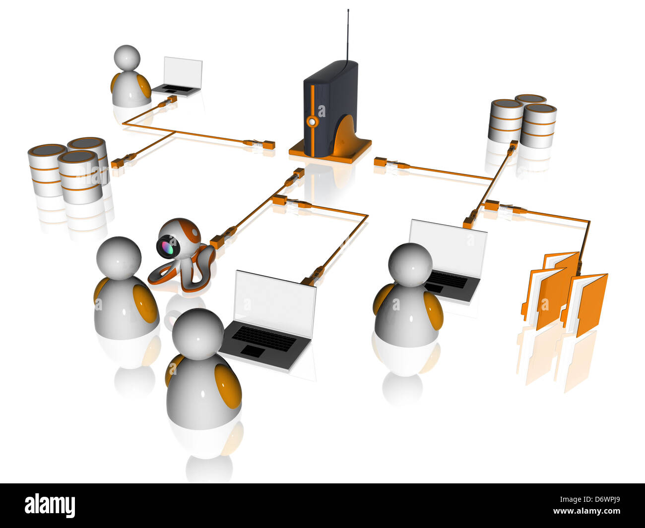 3d illustration of network Stock Photo - Alamy