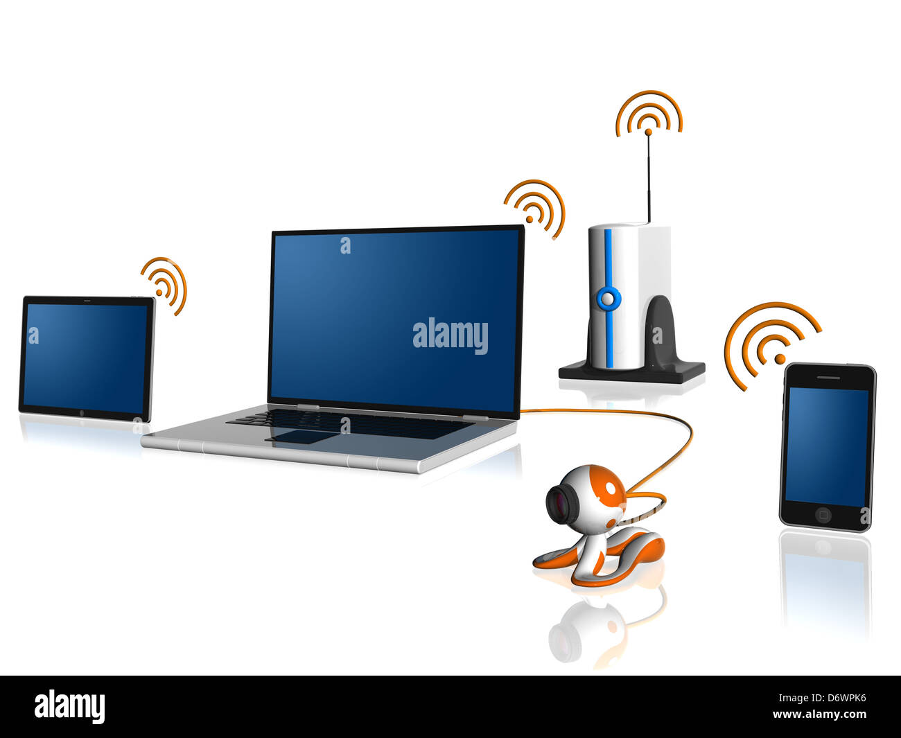3d network illustration Stock Photo - Alamy