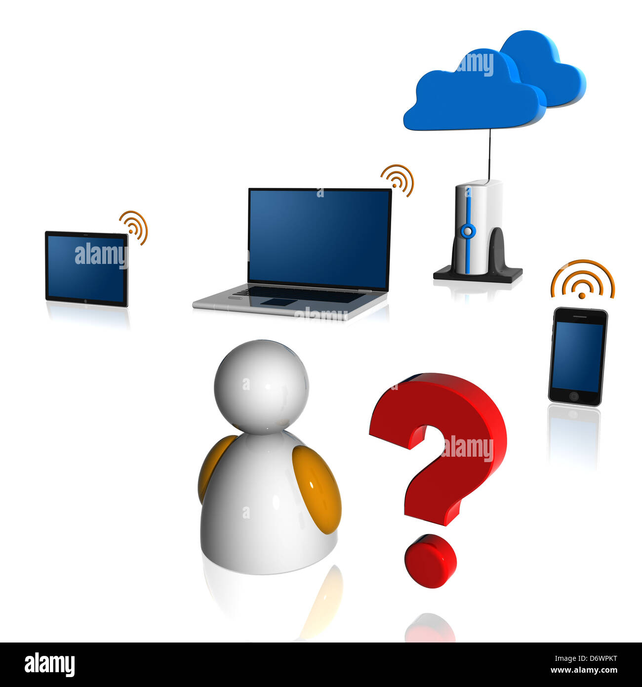 3d men with laptop Stock Photo - Alamy