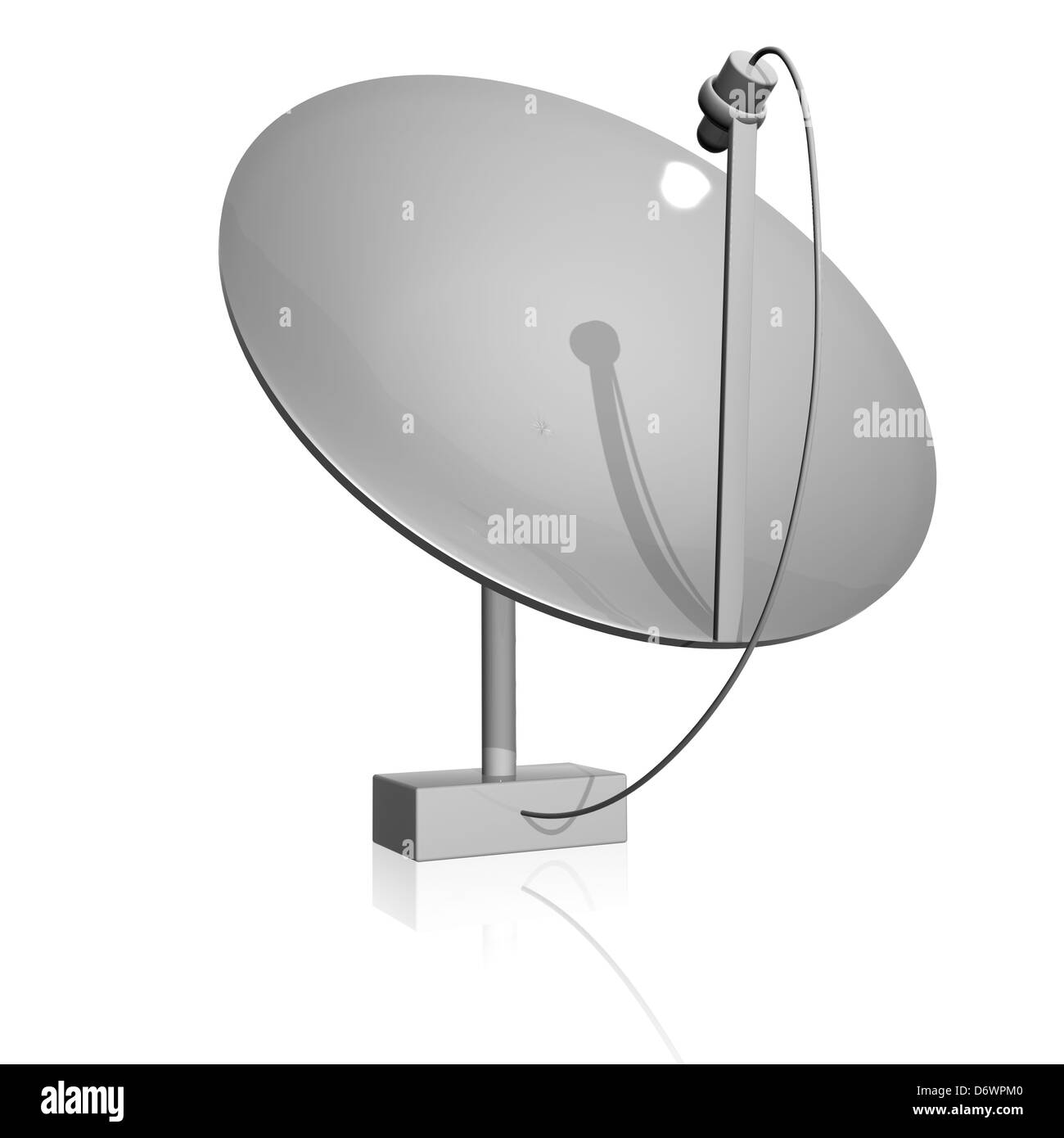 3d satellite dish isolated on white Stock Photo - Alamy