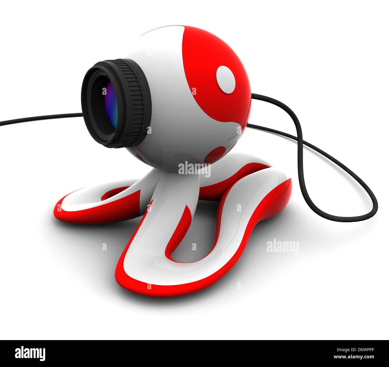 Realistic computer web cam. Illustration on white background Stock ...