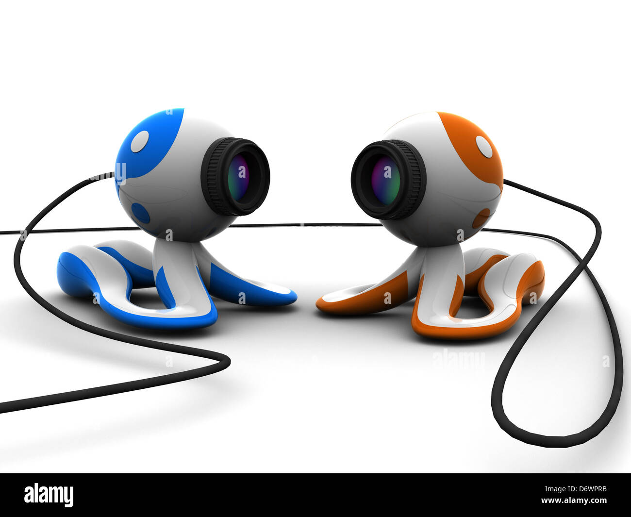 Realistic computer web cam. Illustration on white background Stock ...