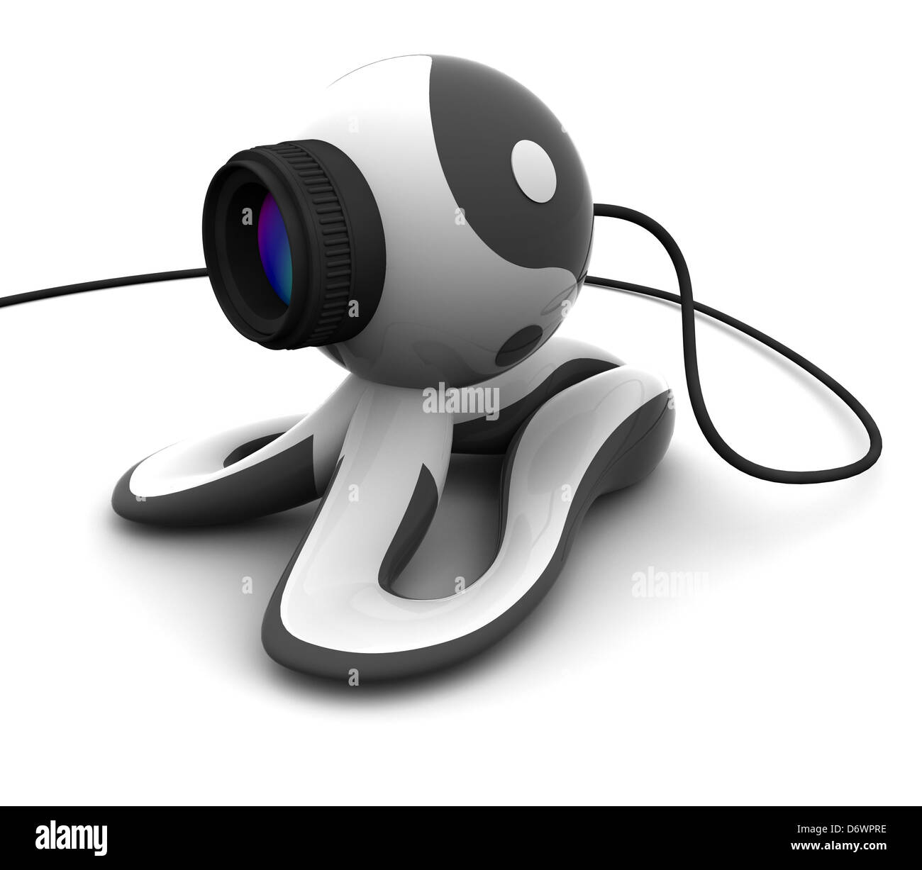 Realistic computer web cam. Illustration on white background Stock ...