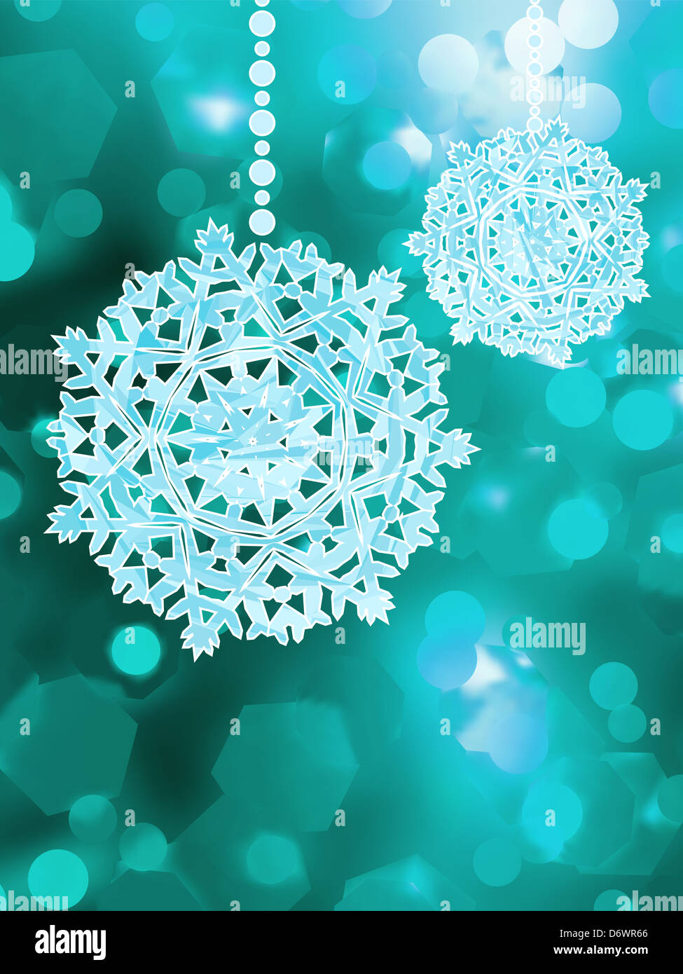 Blue snowflake over bokeh background. EPS 8 Stock Photo - Alamy