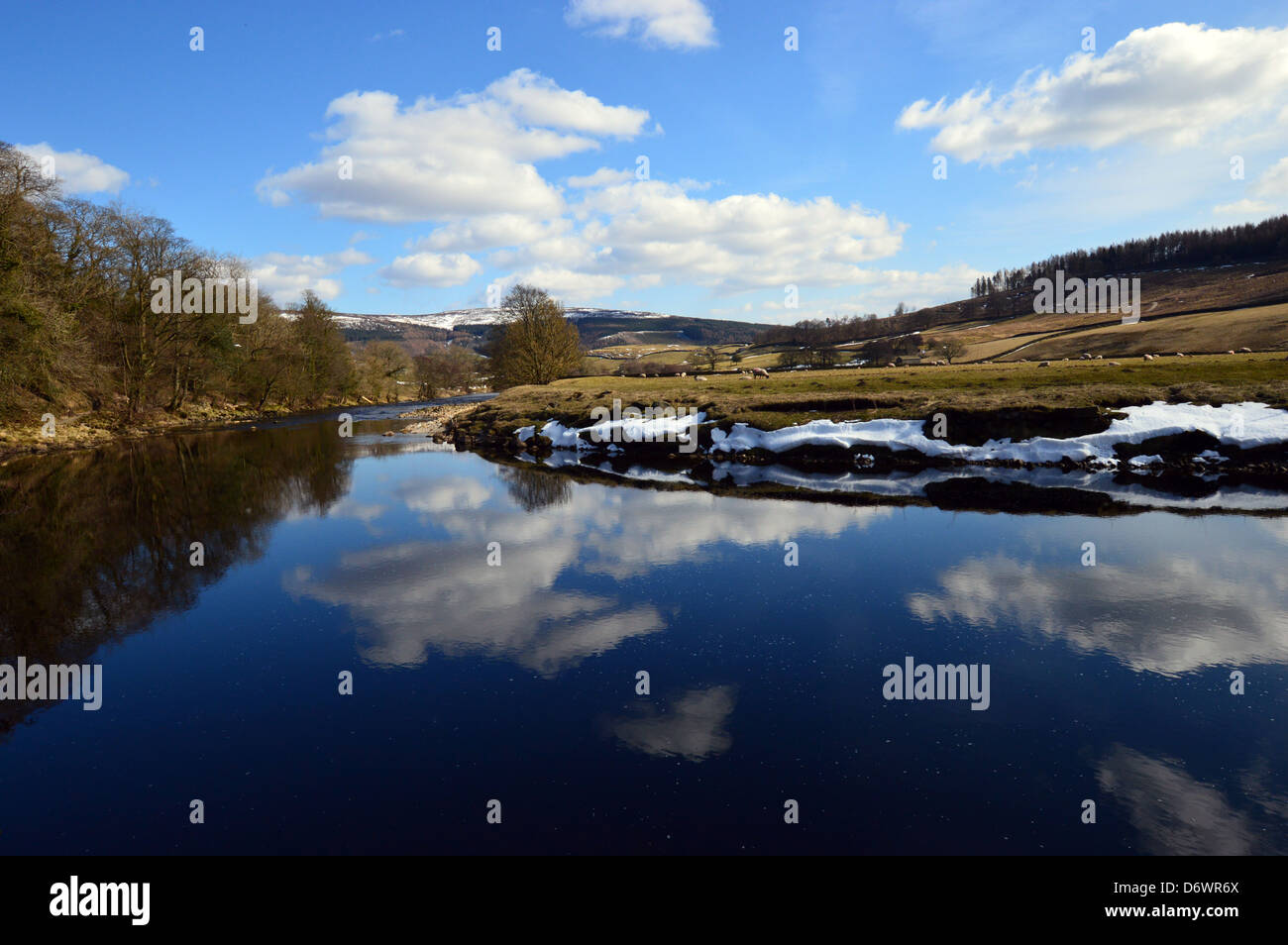 The River Wharfe near Burnsall on The Dales Way Long Distance Footpath ...