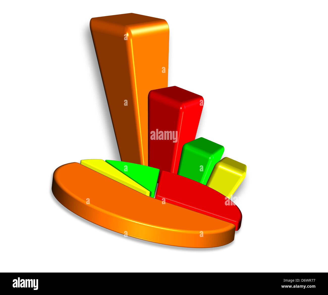 3d render bar chart pie hi-res stock photography and images - Alamy