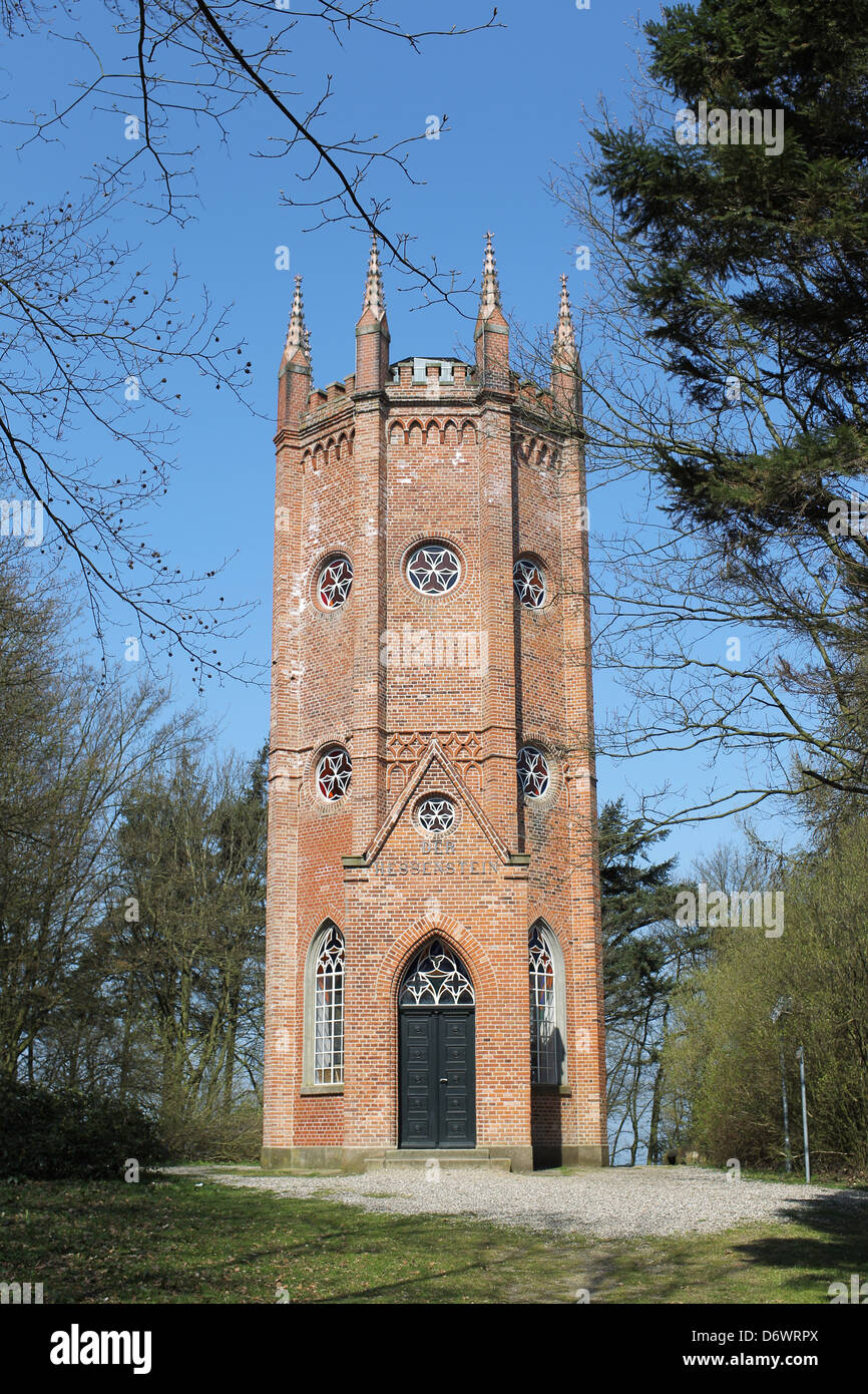 Panker, Germany, Hesse stone, a lookout tower Stock Photo - Alamy