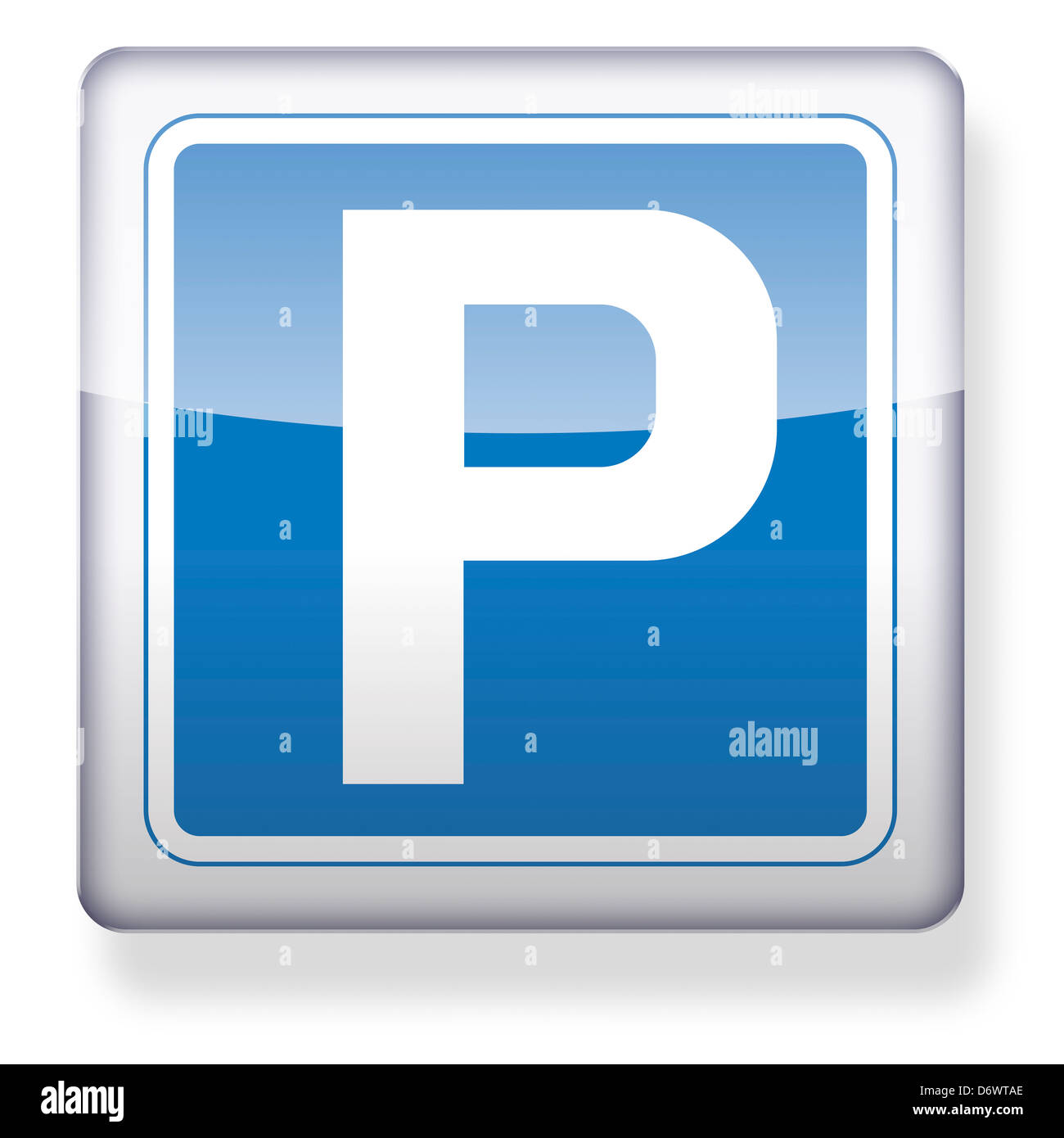 Parking road sign as an app icon. Clipping path included Stock Photo ...