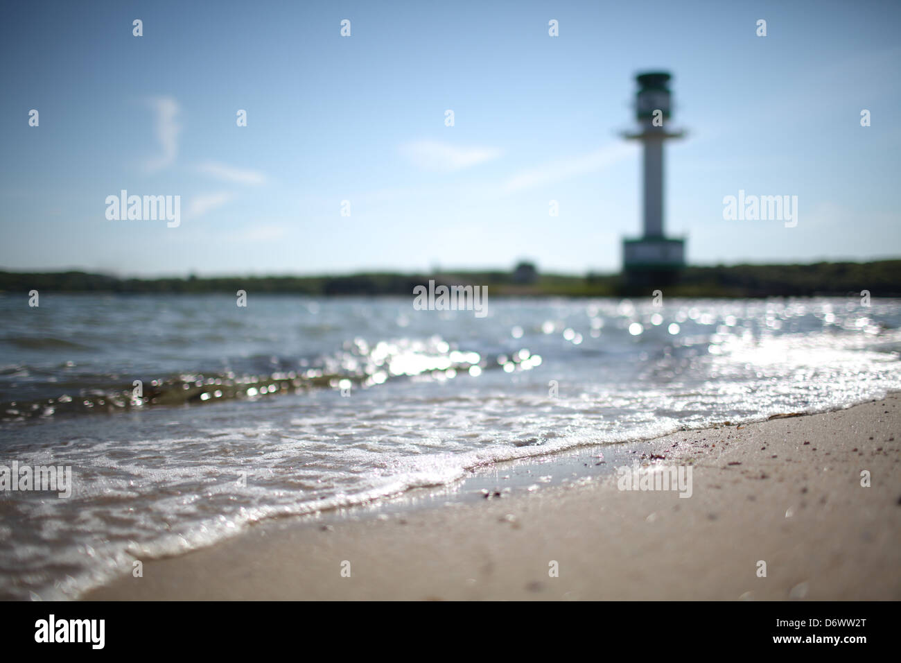 Kiel, Germany, lighthouse Friedrichsort on Falckensteiner beach Stock ...