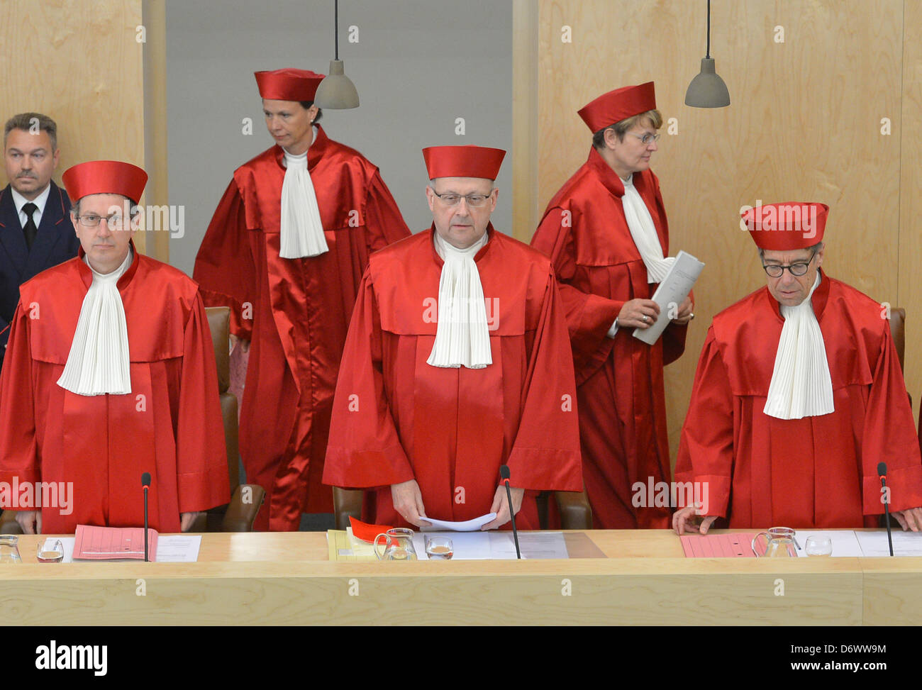 The First Senate of the German Federal Constitutional Court, (L-R ...