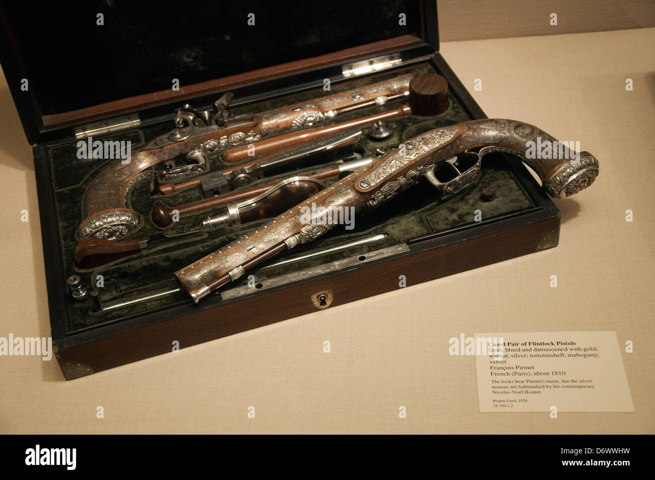 Cased pair of Flintlock Pistols in the Metropolitan Museum of Art, (Met ...