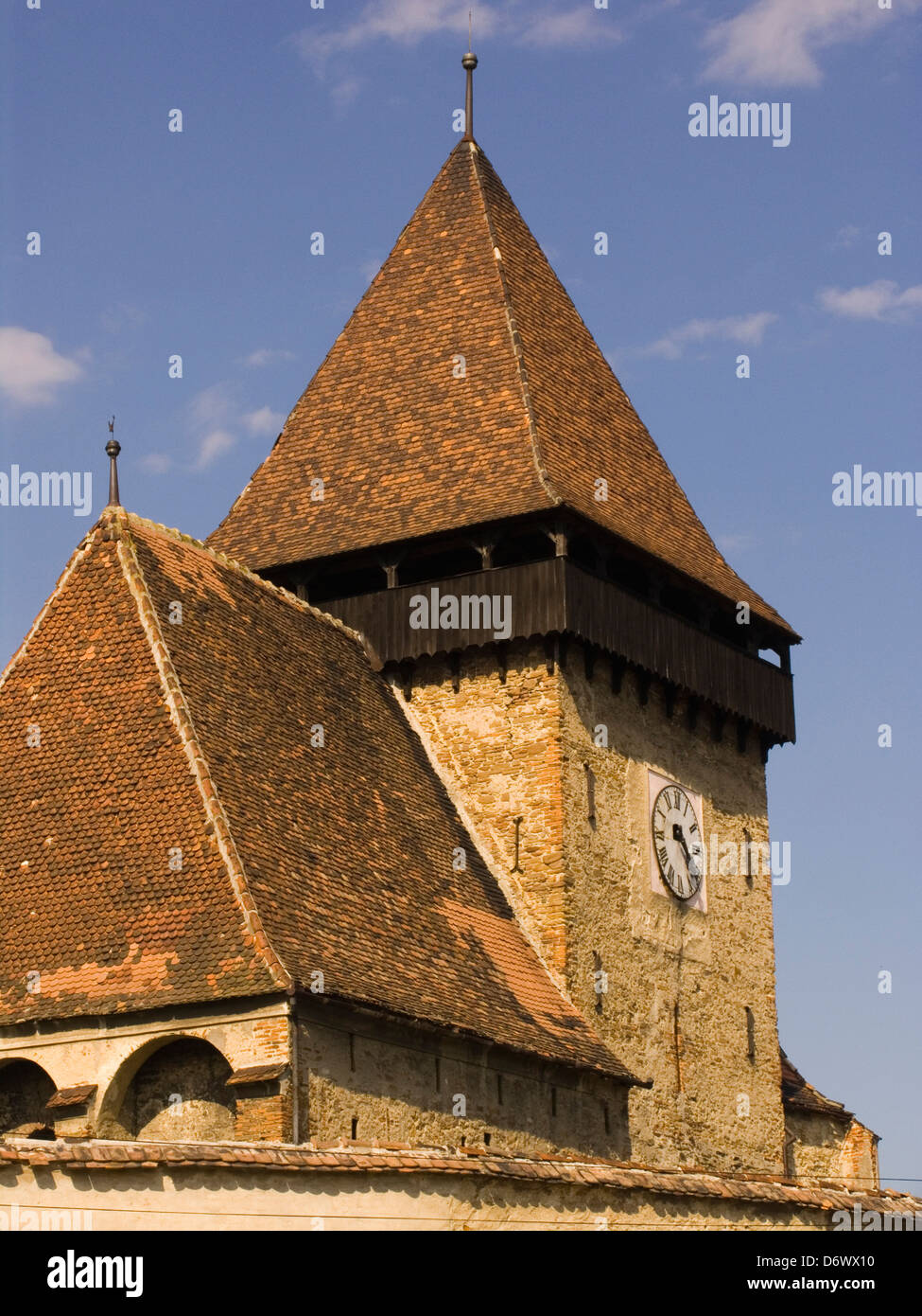 europe, romania, transylvania, copsa mica, fortified church Stock Photo ...