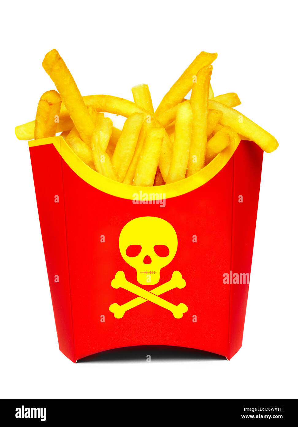 French fries in a red box Stock Photo - Alamy