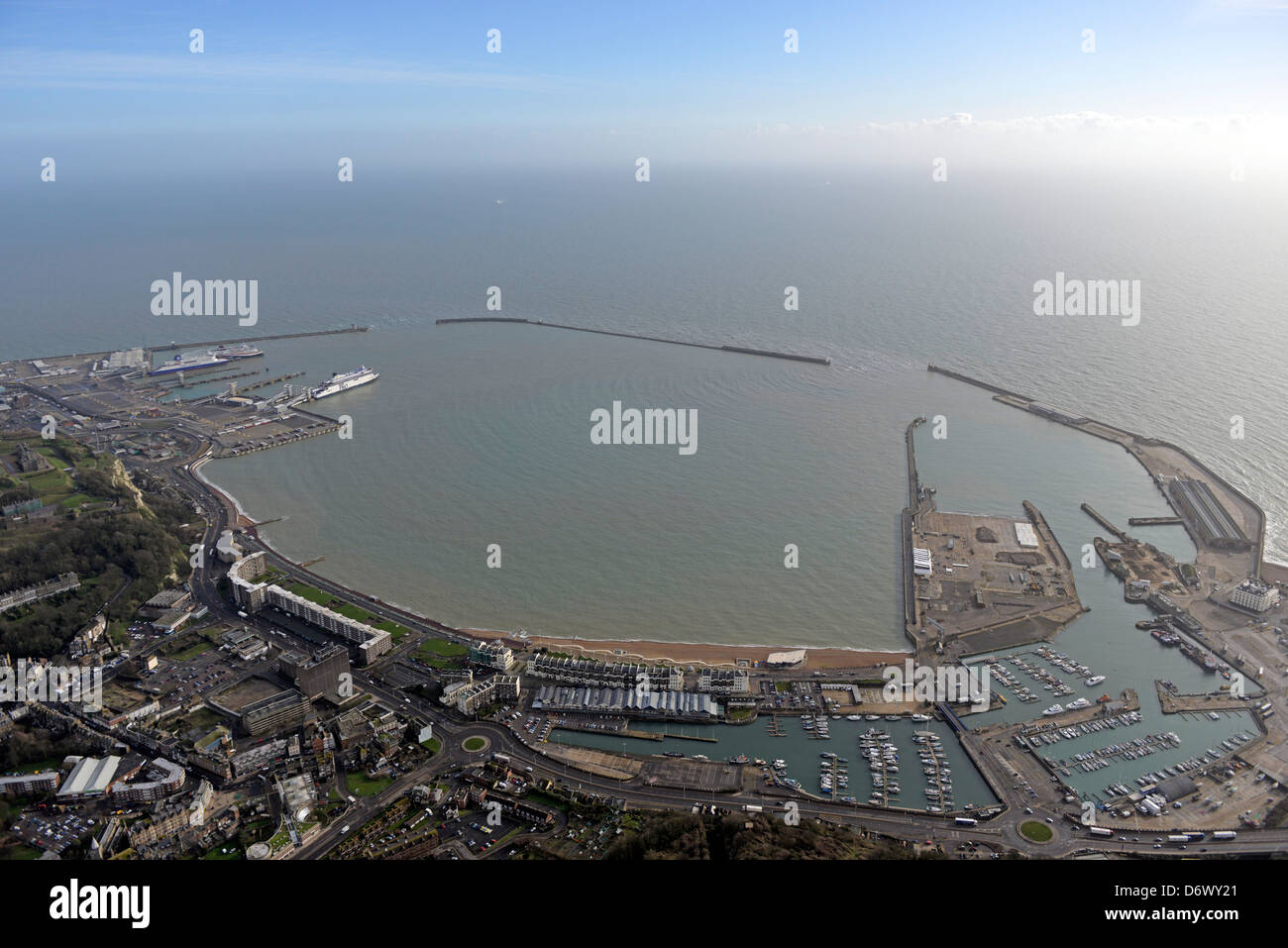 Aerial photograph of Dover Harbour Stock Photo - Alamy