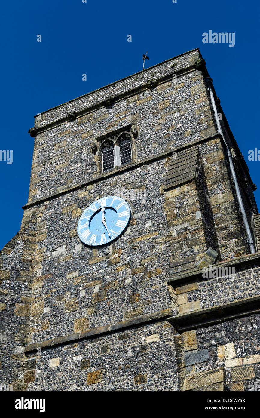 Church with clock tower hi-res stock photography and images - Alamy