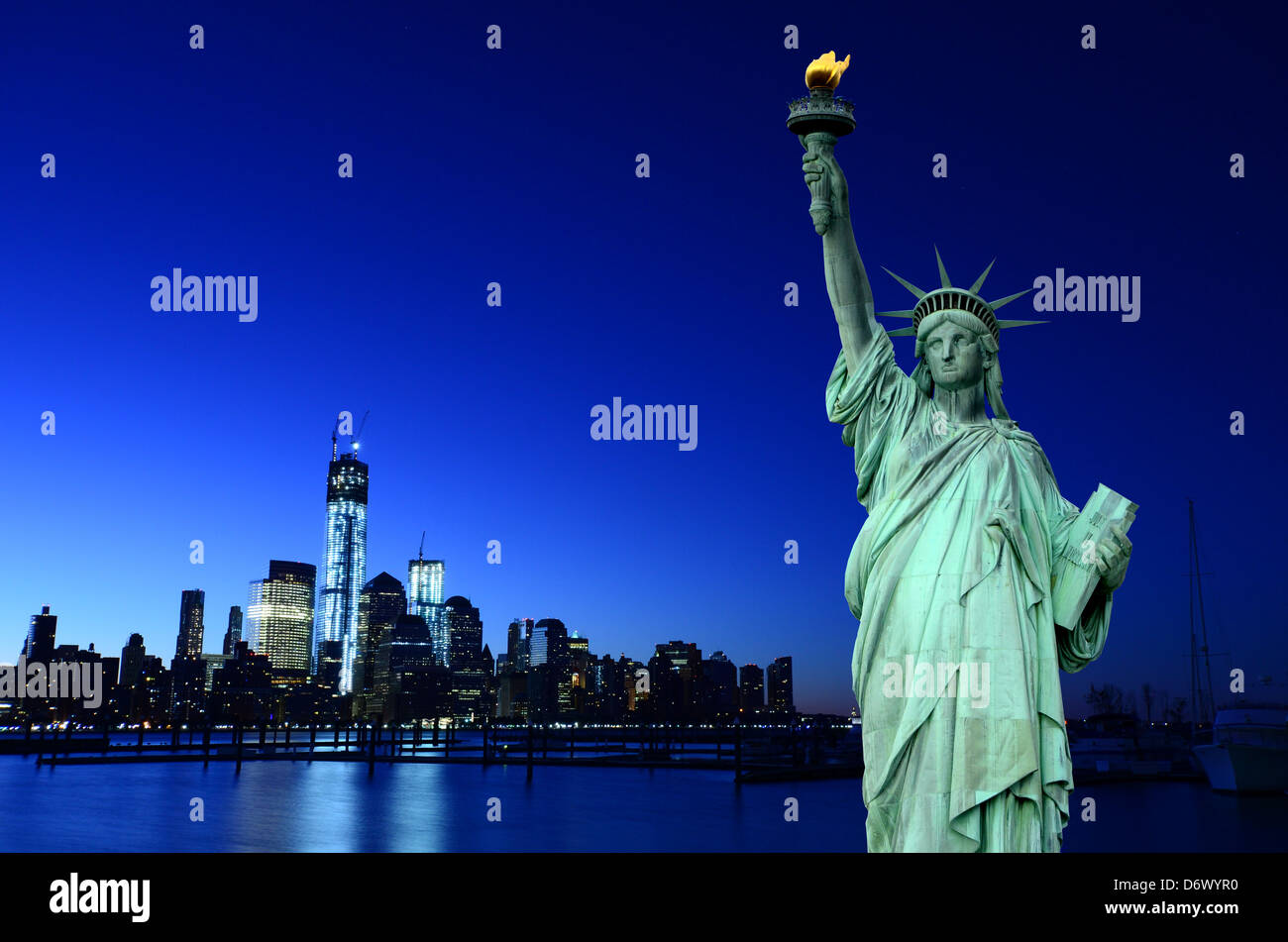 Statue of Liberty and New York Skyline Stock Photo - Alamy Statue of Liberty and New York Skyline Stock Photo - Alamy