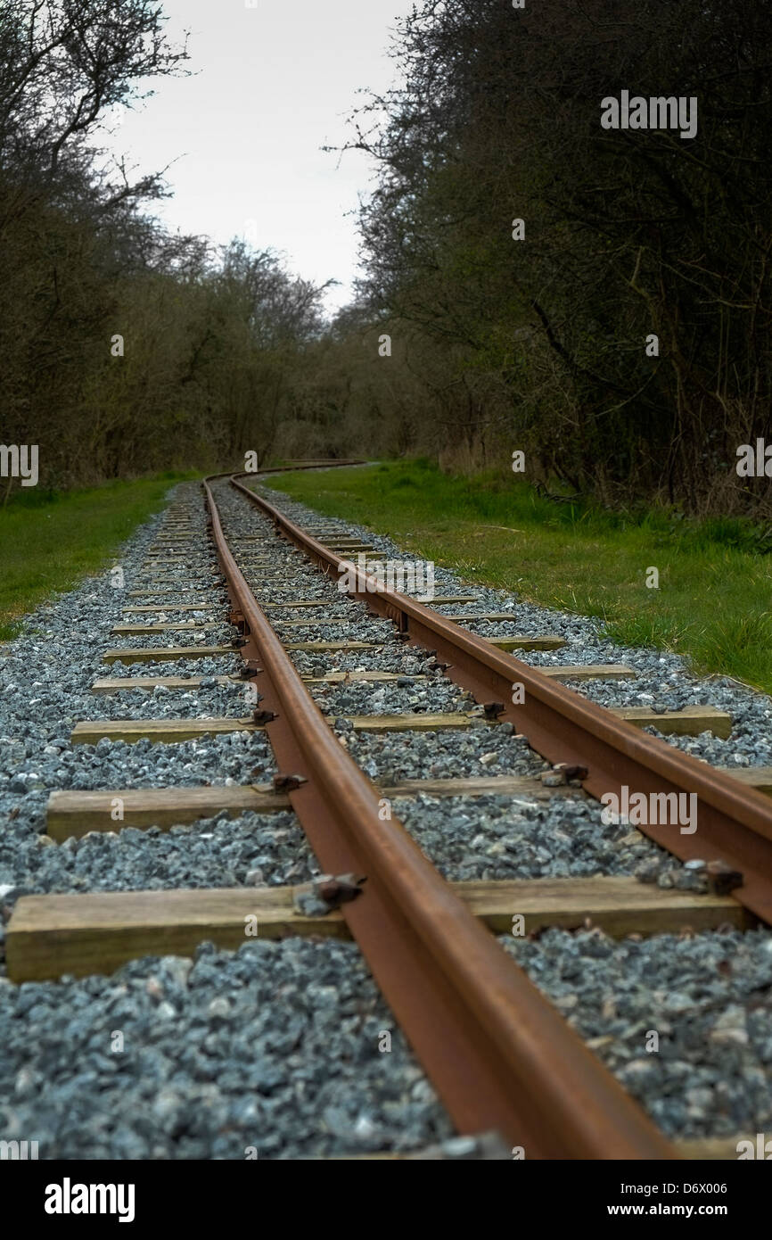 Miniature railway tracks in Wat Tyler Country Park Stock Photo - Alamy