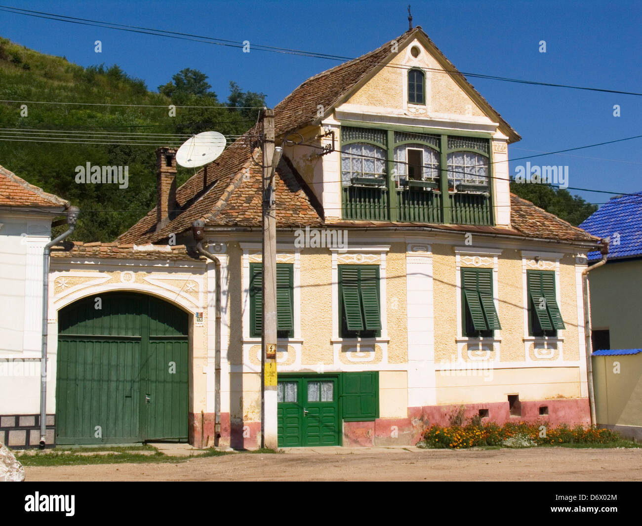 europe, romania, transylvania, biertan, traditional house Stock Photo ...