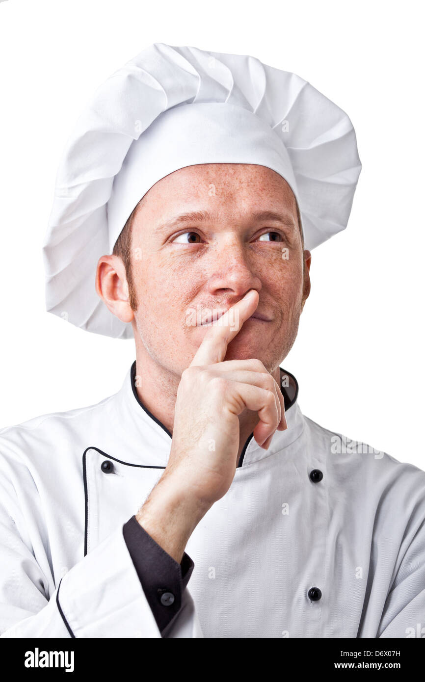 portrait of caucasian man with chef uniform Stock Photo - Alamy