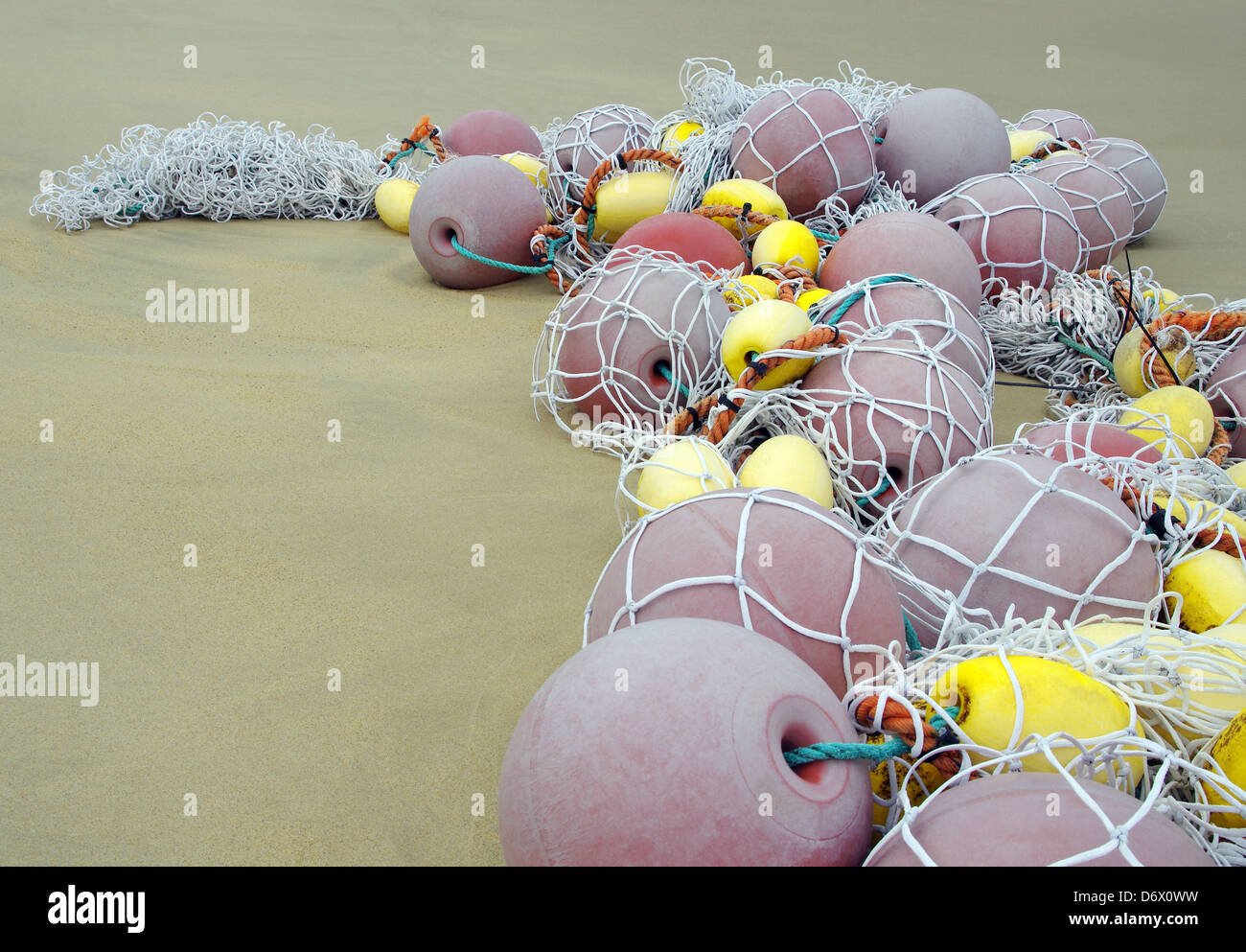 fishing nets and fishing floats Stock Photo - Alamy