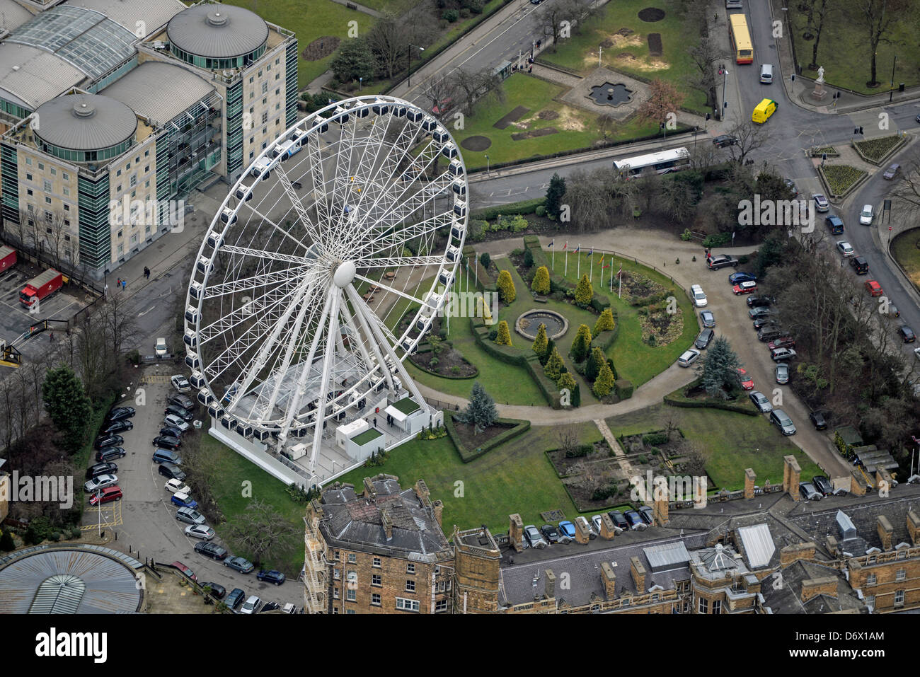 Aerial photograph of the ferris wheel in York Stock Photo - Alamy