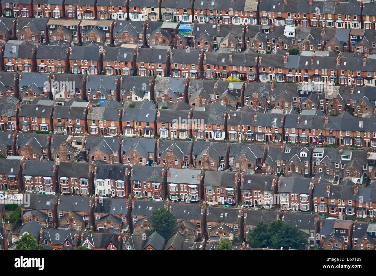 Aerial image of Housing estate in Nottingham Stock Photo - Alamy