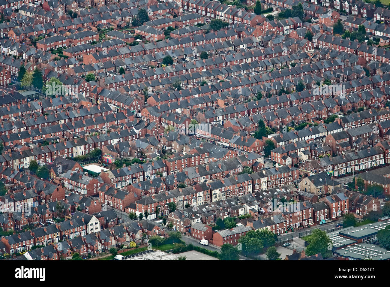 Aerial image of Housing estate in Nottingham Stock Photo - Alamy