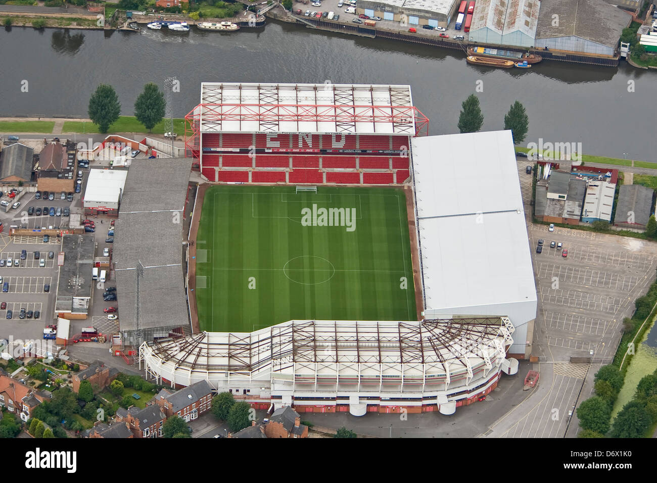 Aerial image of Nottingham Forest Football club ground the City Ground ...