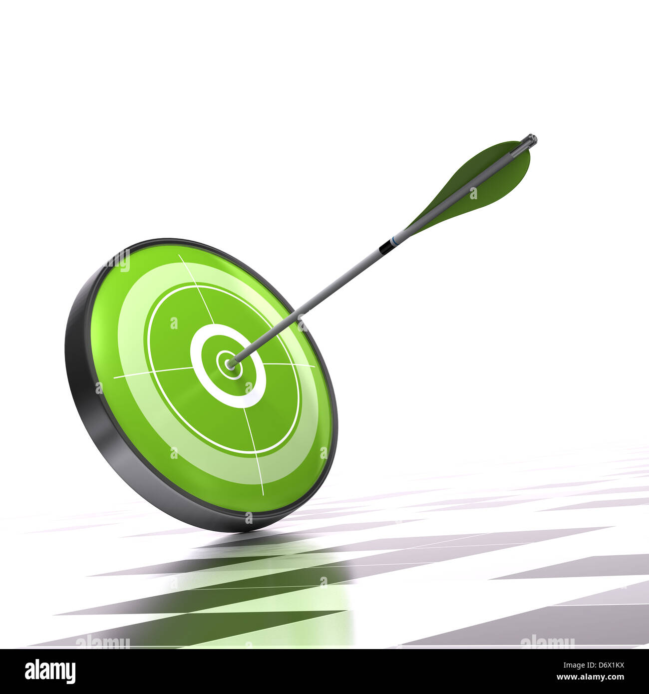 Green target and arrow over a checker background Stock Photo - Alamy