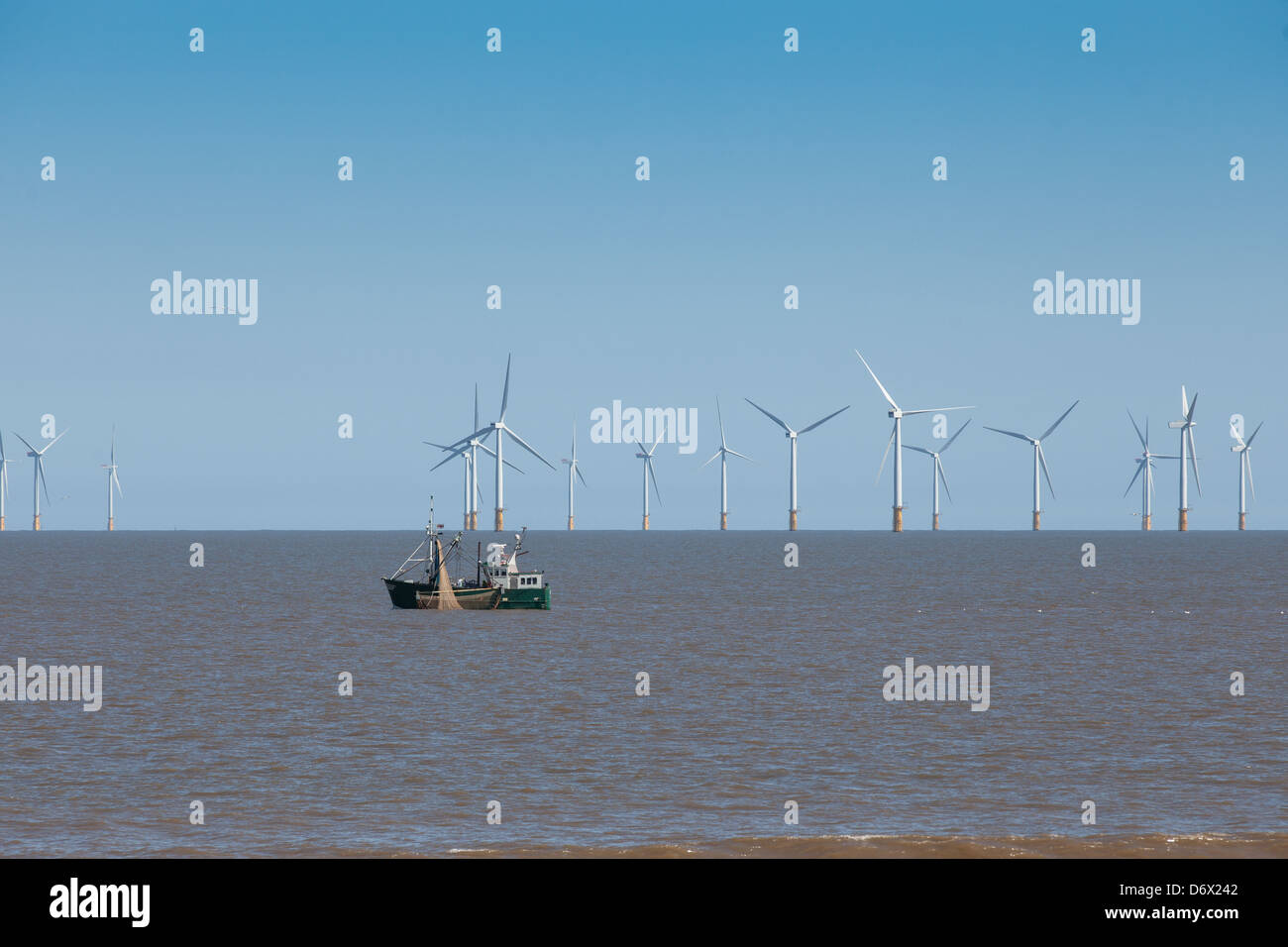 Coastal wind farm turbines generating hi-res stock photography and ...