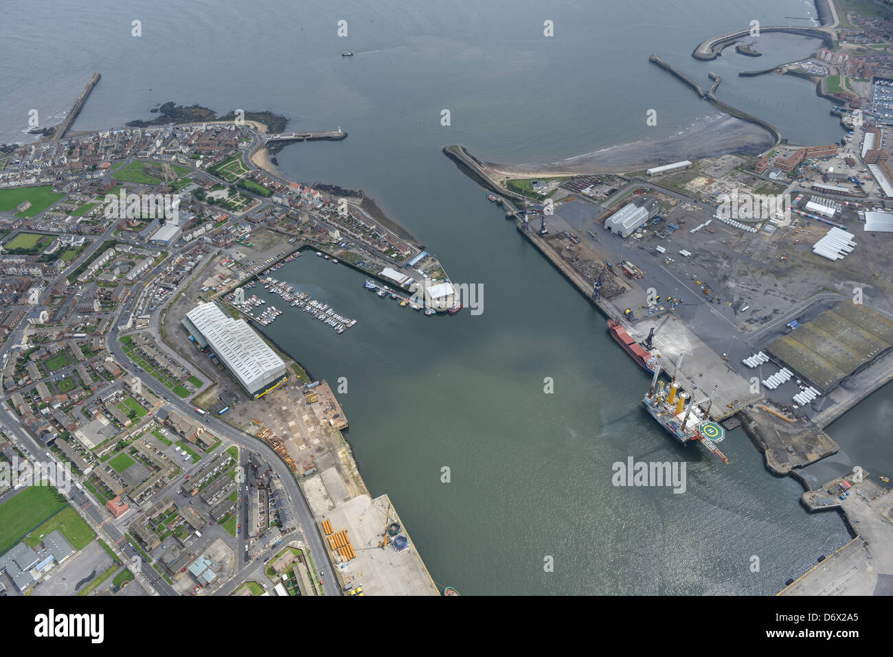 Aerial photograph of Hartlepool, Cleveland UK Stock Photo - Alamy