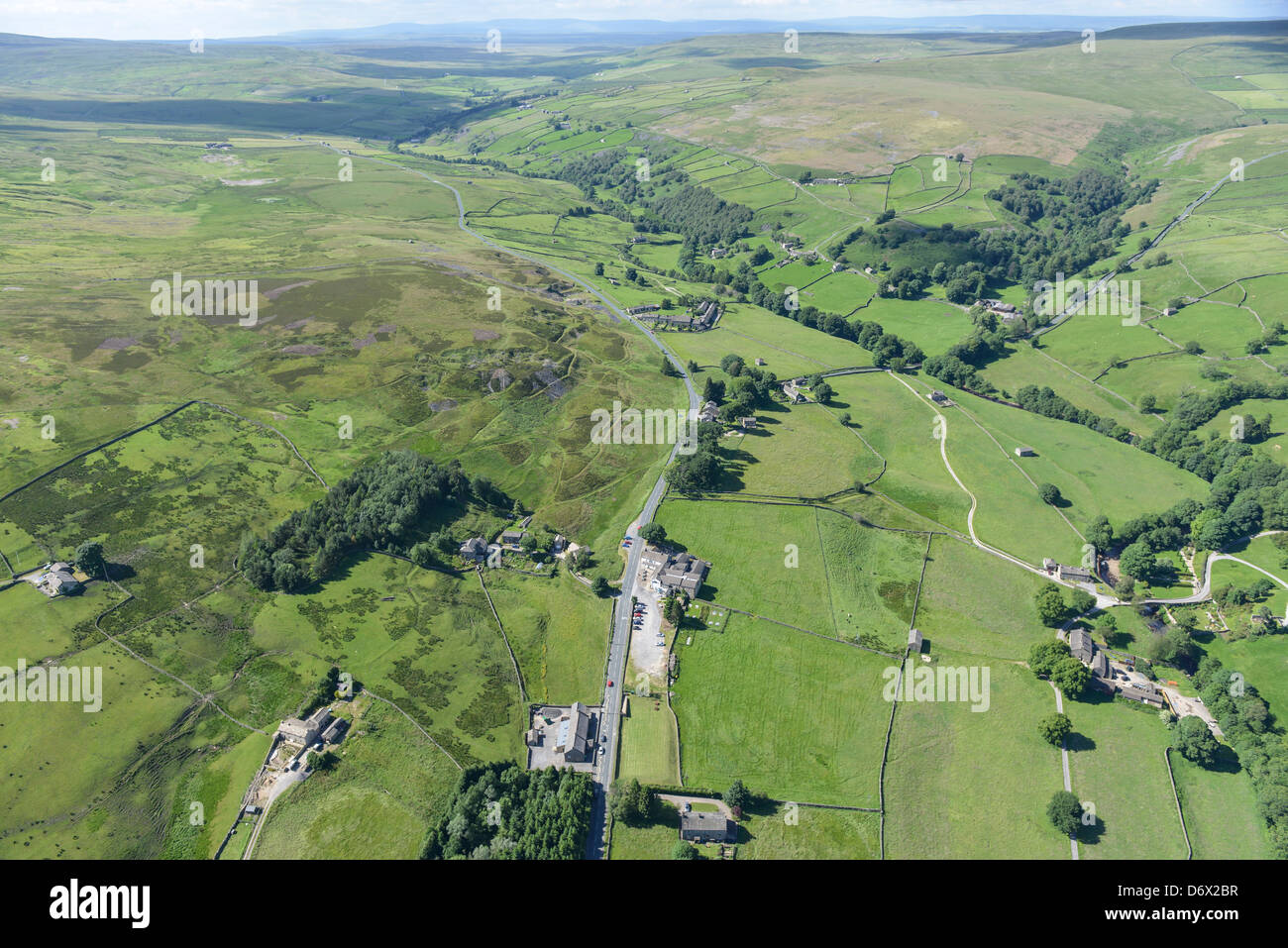Aerial photograph of English countryside on a fine day in Summer Stock ...