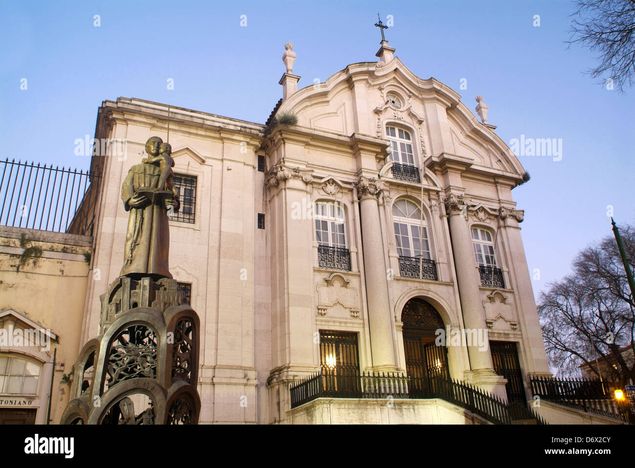 Portugal, Lisbon, Alfama District, facade of Santo Antonio da Se Church ...