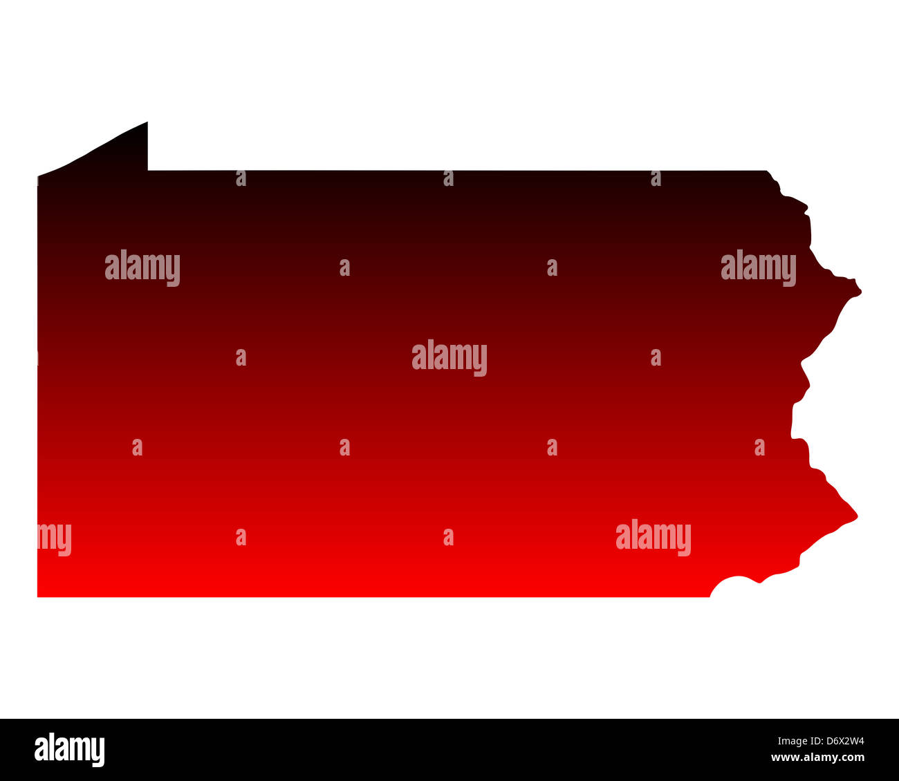 Map of Pennsylvania Stock Photo - Alamy