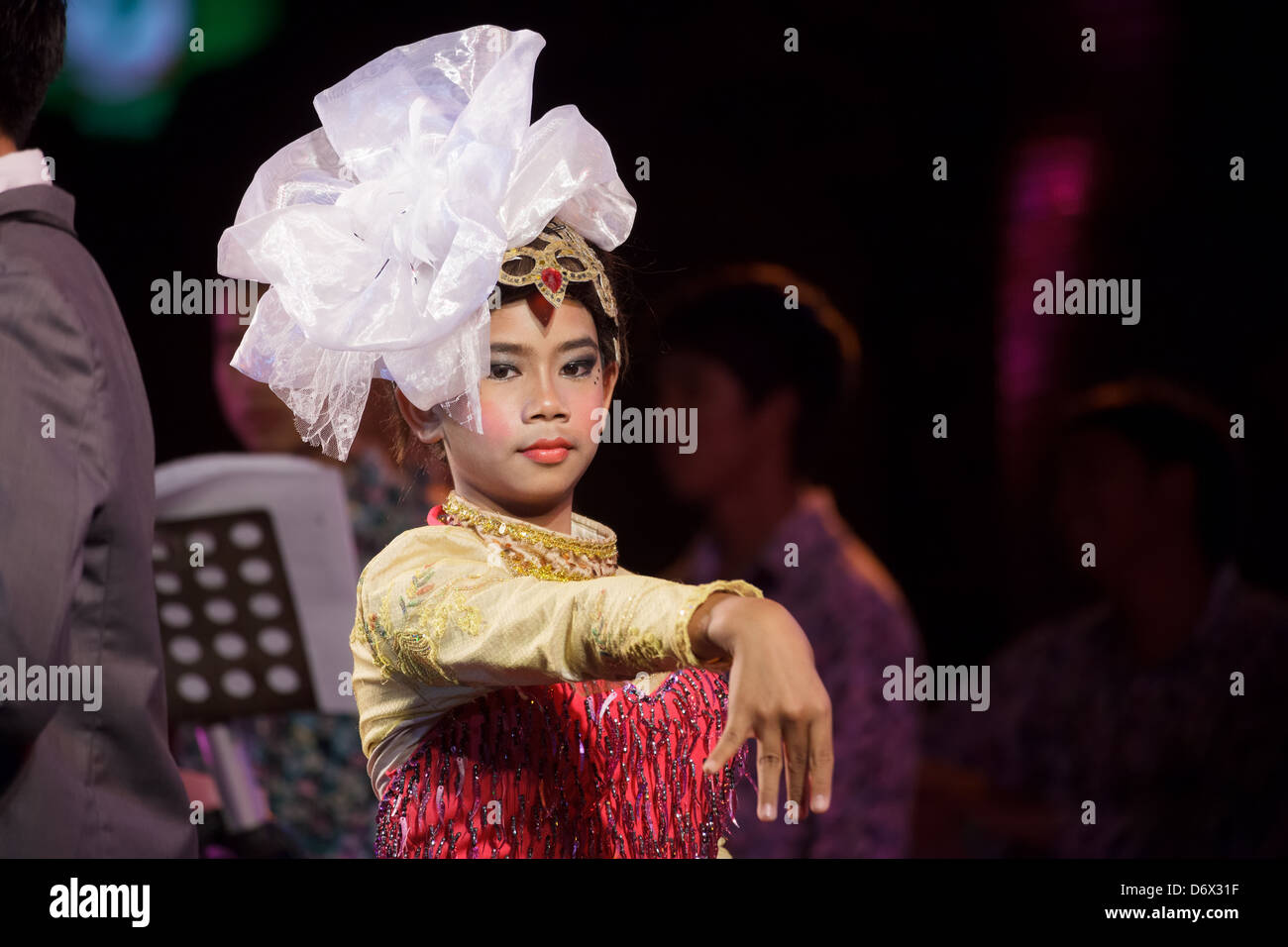 Thai pop show on stage for new year, the 31th December 2012, at the ...
