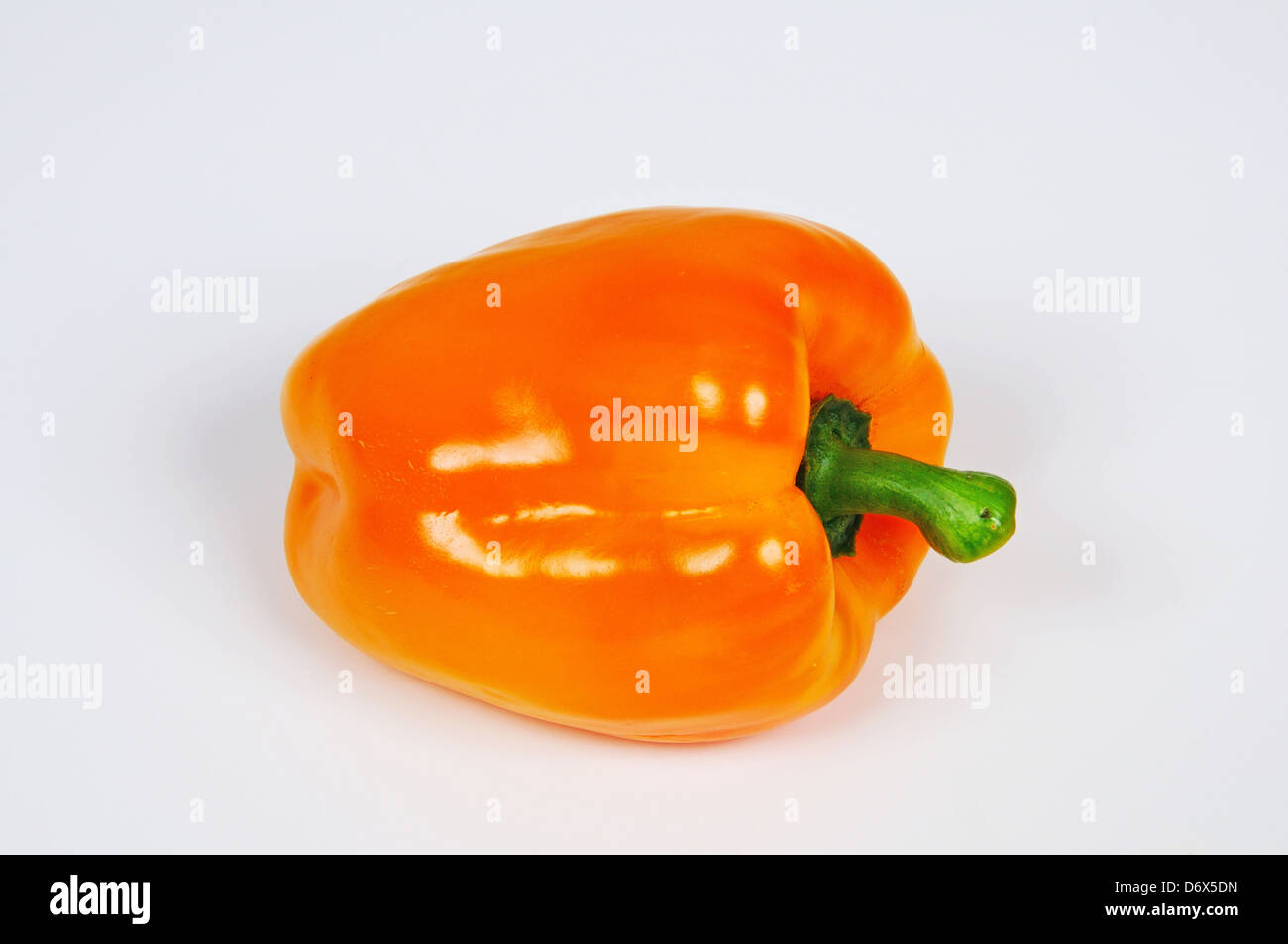 Orange pepper (capsicum) against a plain background Stock Photo - Alamy