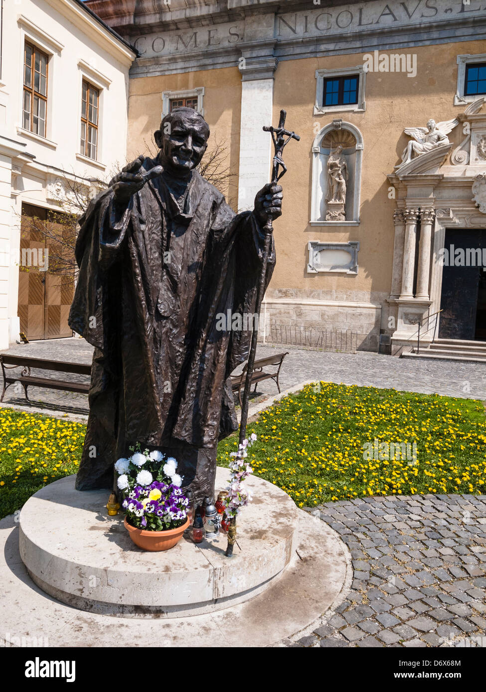 Jan Pavol II statue, Trnava, Slovakia Stock Photo - Alamy